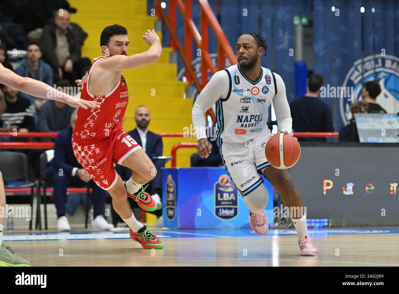Jacob Pullen of Napolibasket cariees the ball during the match between ...