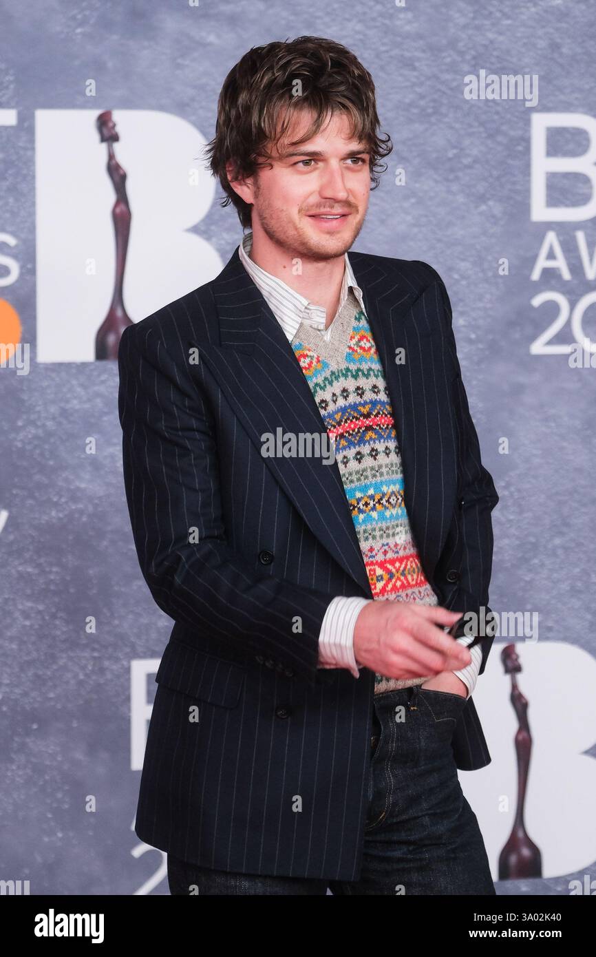 London, UK. 1 March 2025. Joe Keery seen at the The BRIT Awards, 2025 Red Carpet Arrivals ...