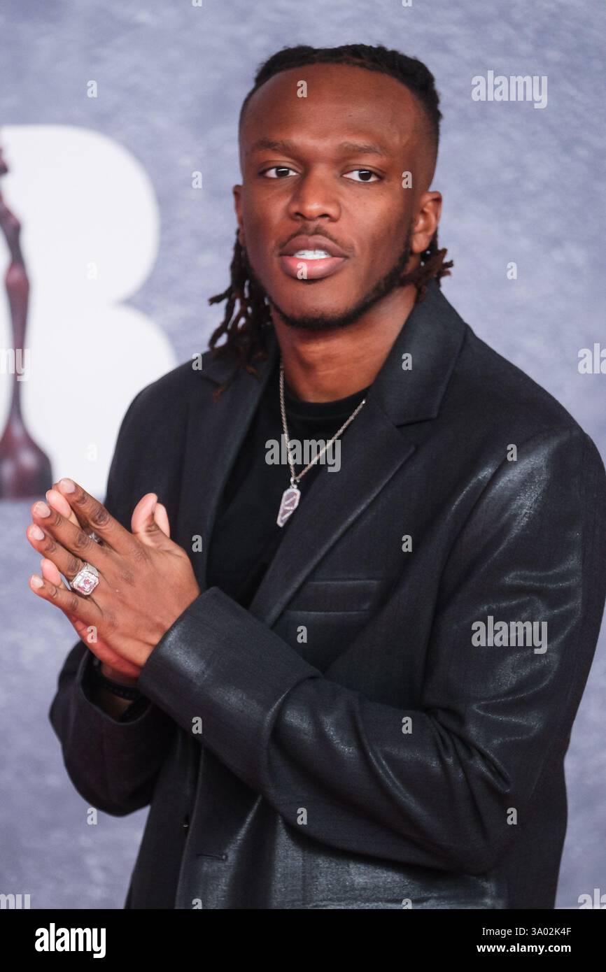 London, UK. 1st Mar, 2025. KSI - Olajide Olayinka Williams JJ Olatunji seen at the The BRIT ...