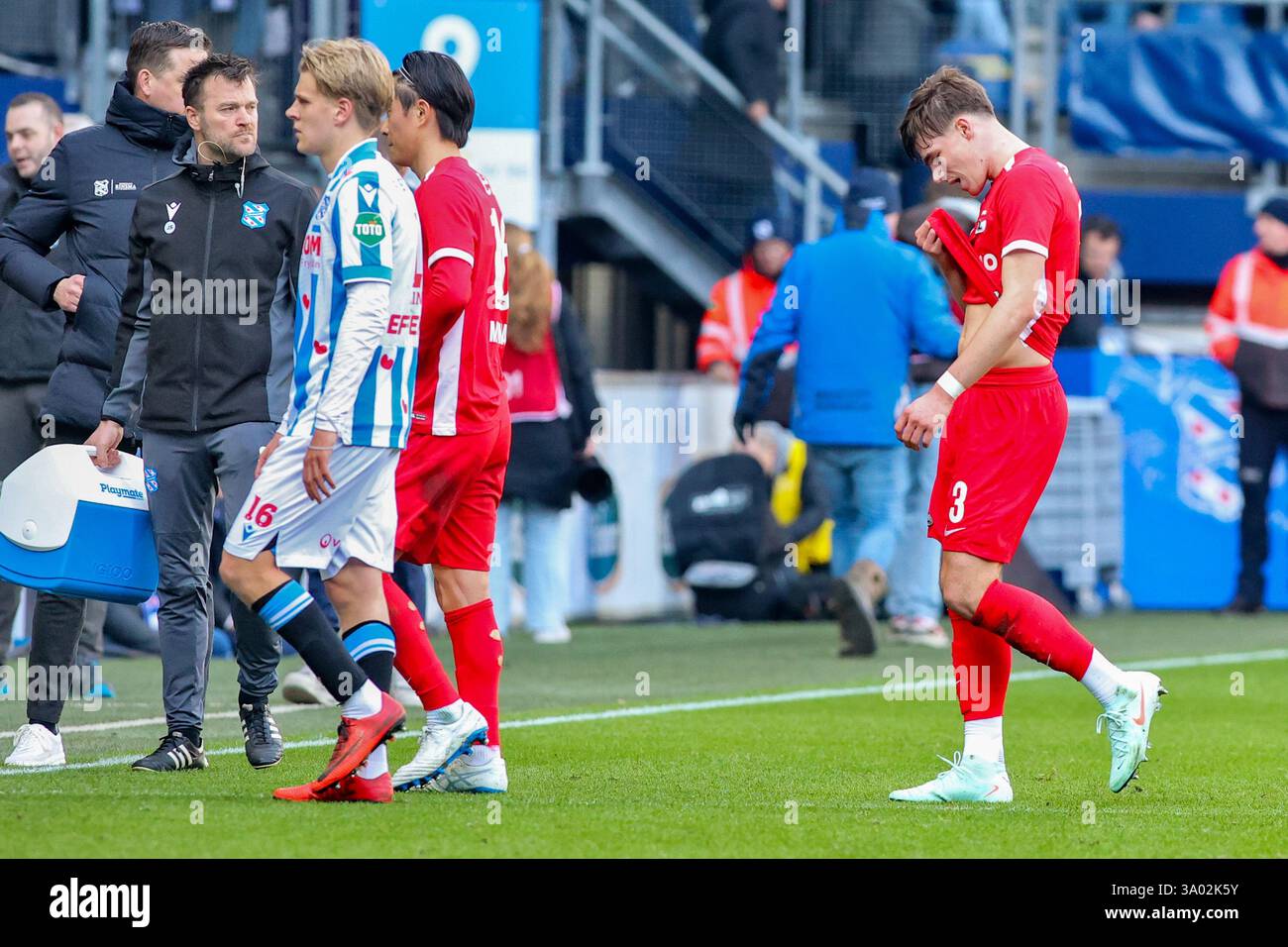Heerenveen, Netherlands. 02nd Mar, 2025. HEERENVEEN - 02-03-2025, Abe Lenstra Stadion. Dutch ...