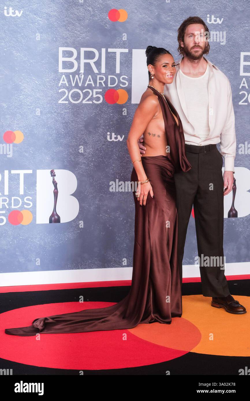 London, UK. 1st Mar, 2025. Vick Hope and Calvin Harris seen at the The ...