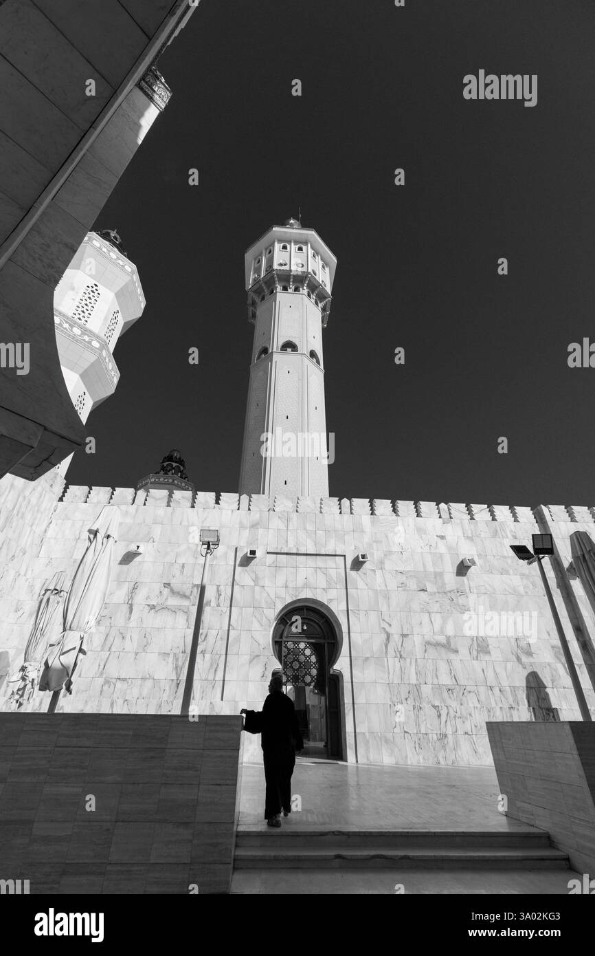 Arches and Minaret of the Touba Mosque the holy place for Senegali ...