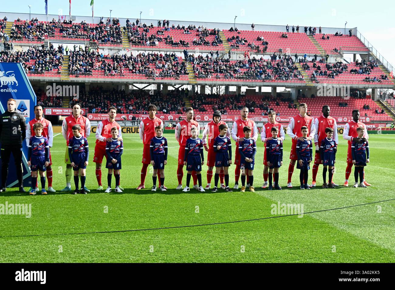 AC Monza's team during twenty-seventh Serie A soccer match between ...
