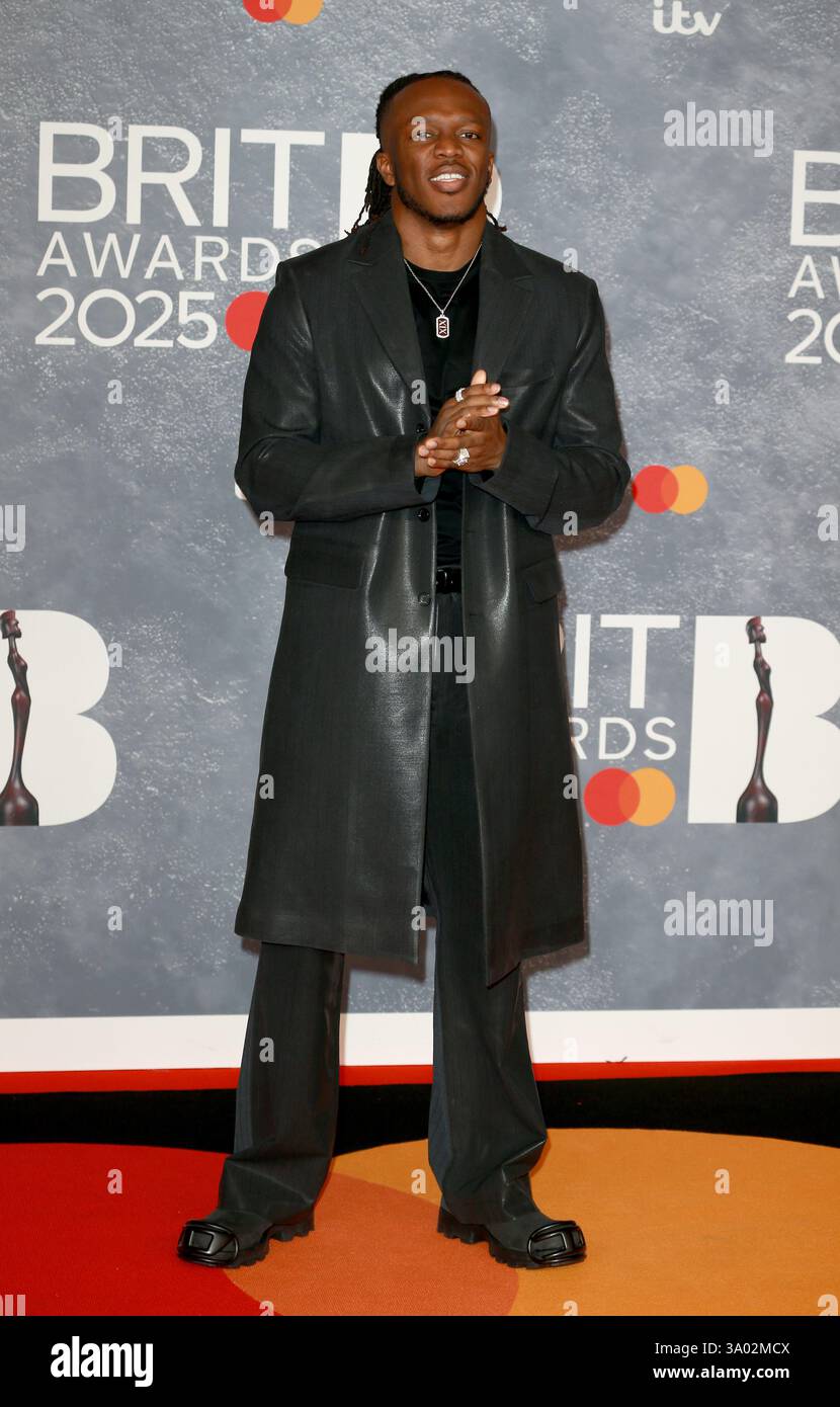 KSI attends The BRIT Awards 2025 at Intercontinental Hotel London at ...