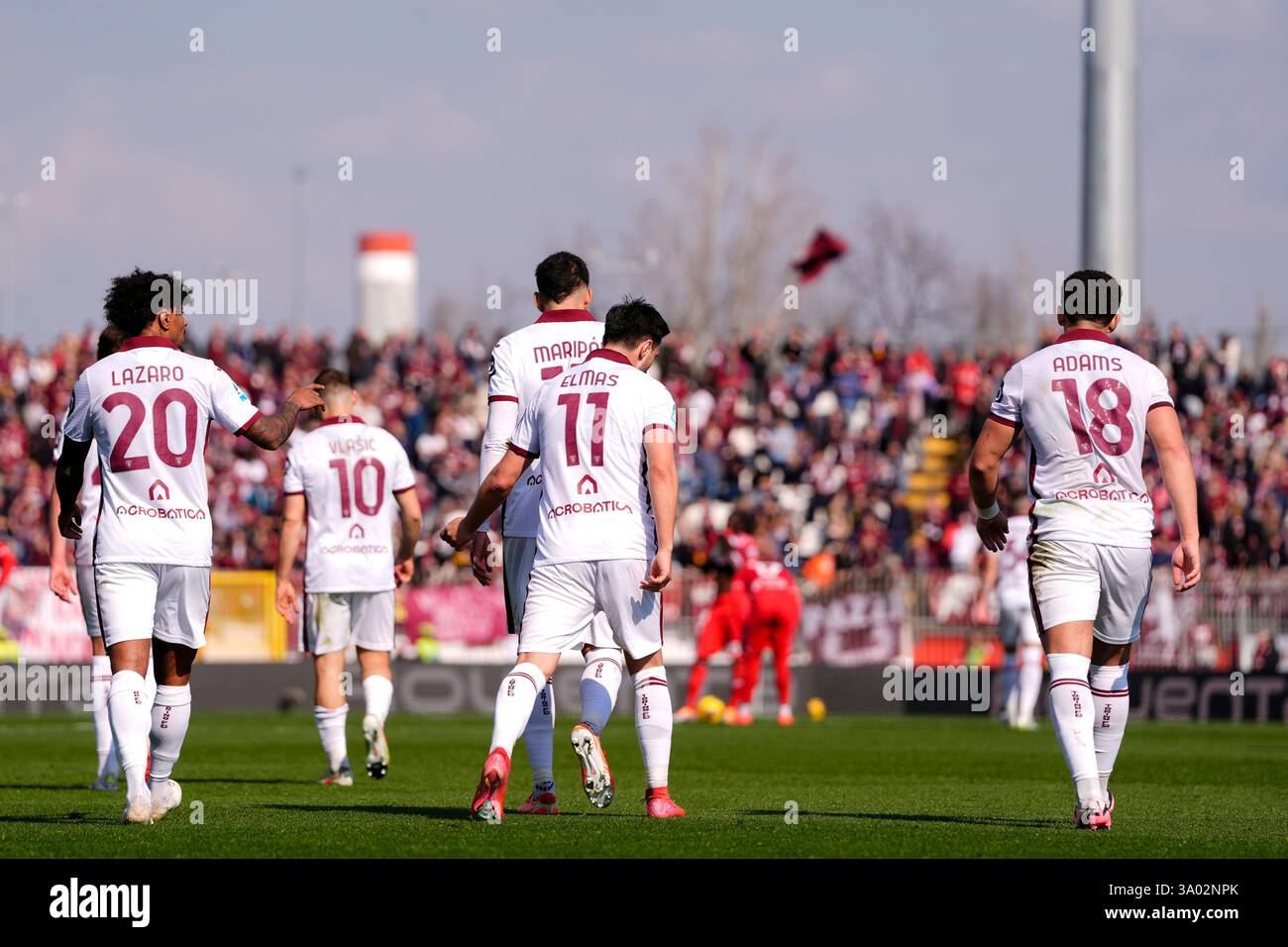 TorinoÕs Eljif Elmas celebrates after scoring the 0-1 goal for his team ...