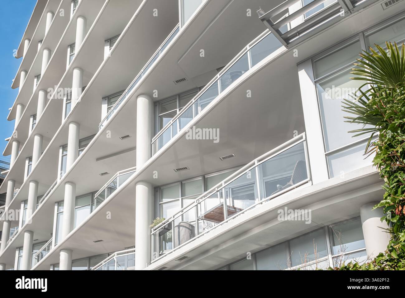 Abstract architecture, facade, fragment of modern urban geometry ...