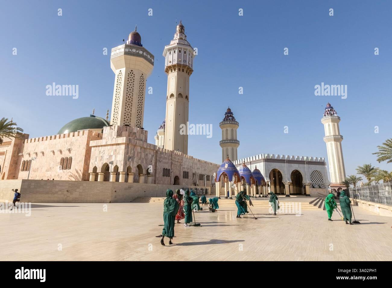 Outside view architecture details of Touba Mosque in Touba Senegal ...