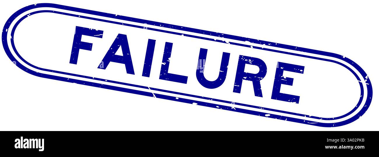 Grunge blue failure word rubber seal stamp on white background Stock ...