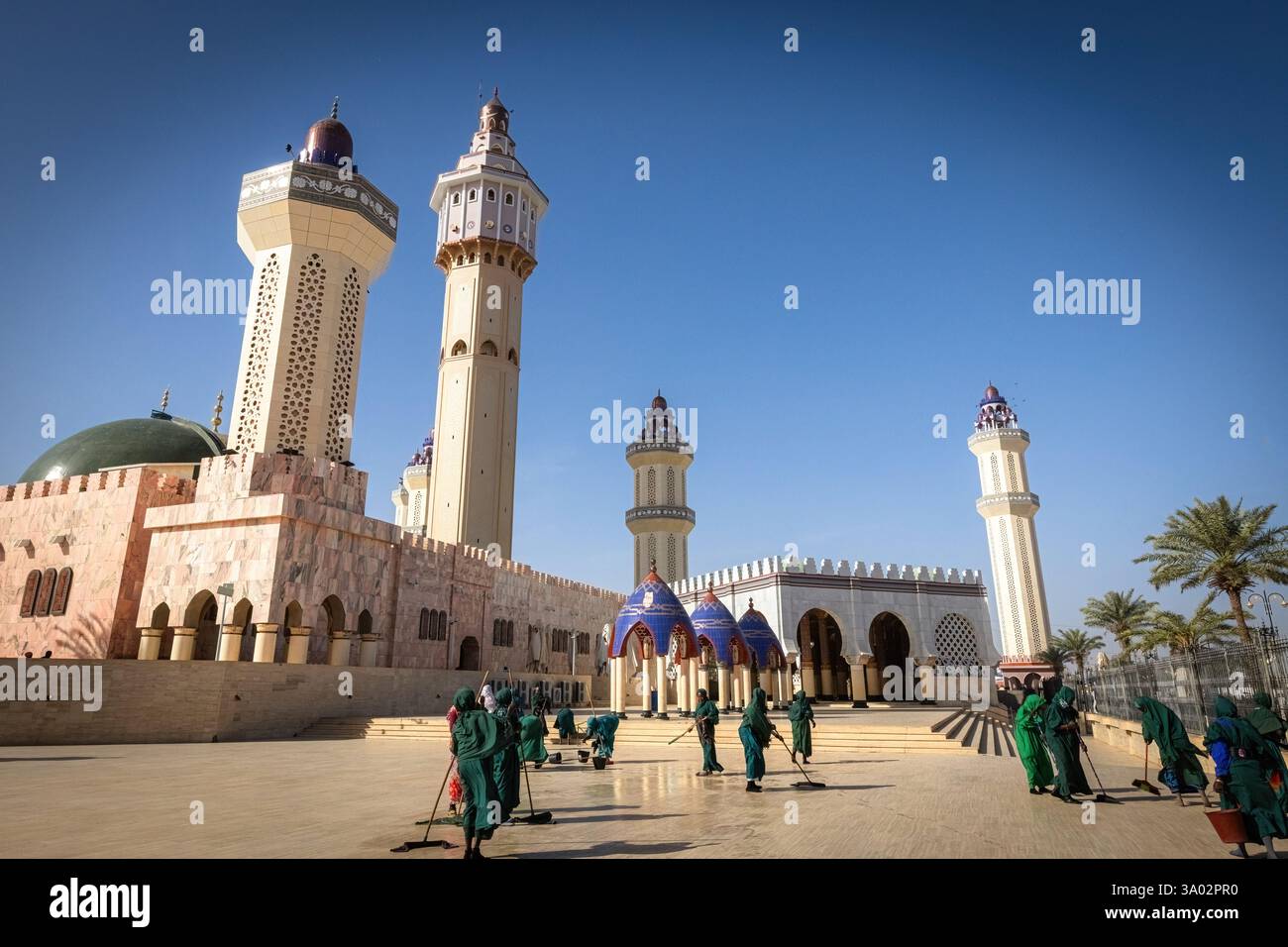 Outside view architecture details of Touba Mosque in Touba Senegal ...