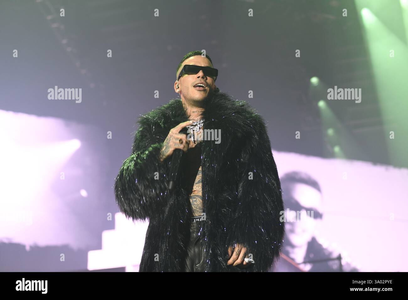 March 1, 2025, Padua, Italy, Italy: Italian singer Sfera Ebbasta ...