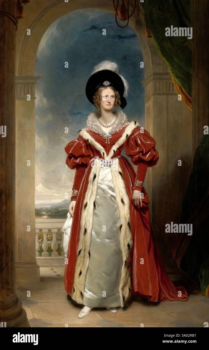 Queen Adelaide (1792-1849) - Martin Archer Shee:, circa 1837 Stock ...