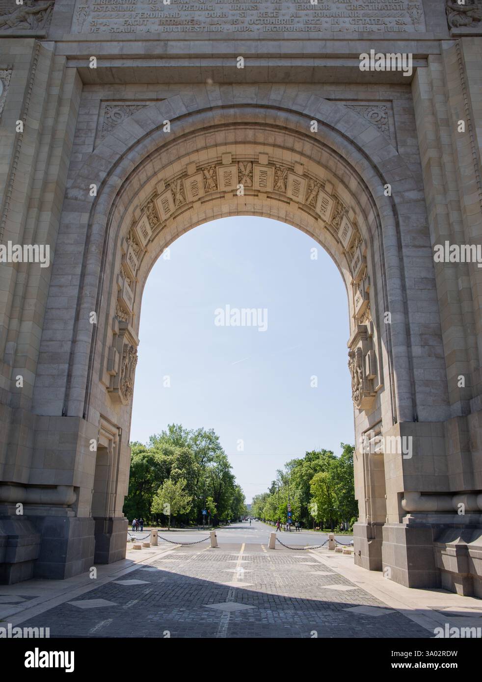 May 7, 2023 Bucharest Romania.The Arch of Triumph, is a symbol of ...