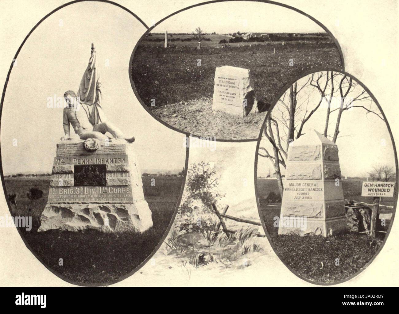 Some Memorials at Gettysburg Battlefield National Park, circa 1911 ...