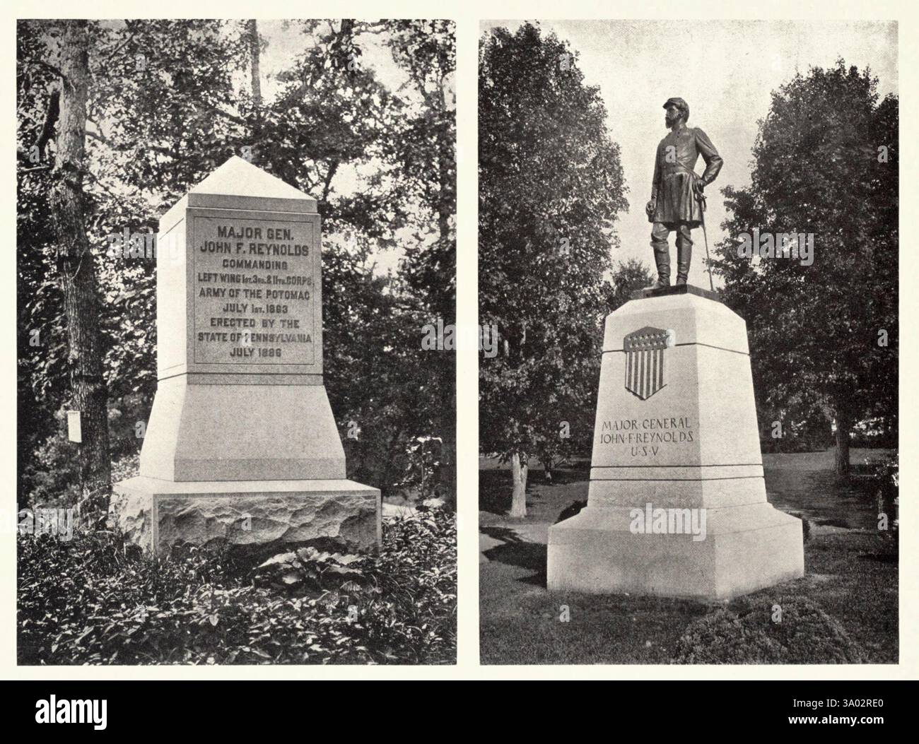 Major John Reynolds Marker and Statue on Gettysburg National ...