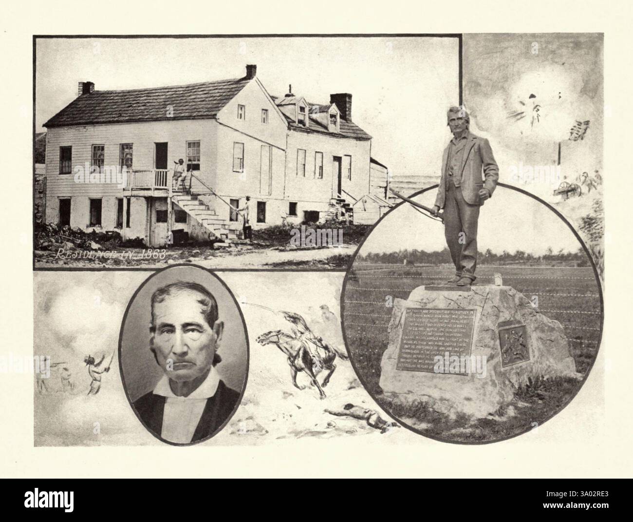 Photo collage of John Burns, the old hero of Gettysburg, collage made ...