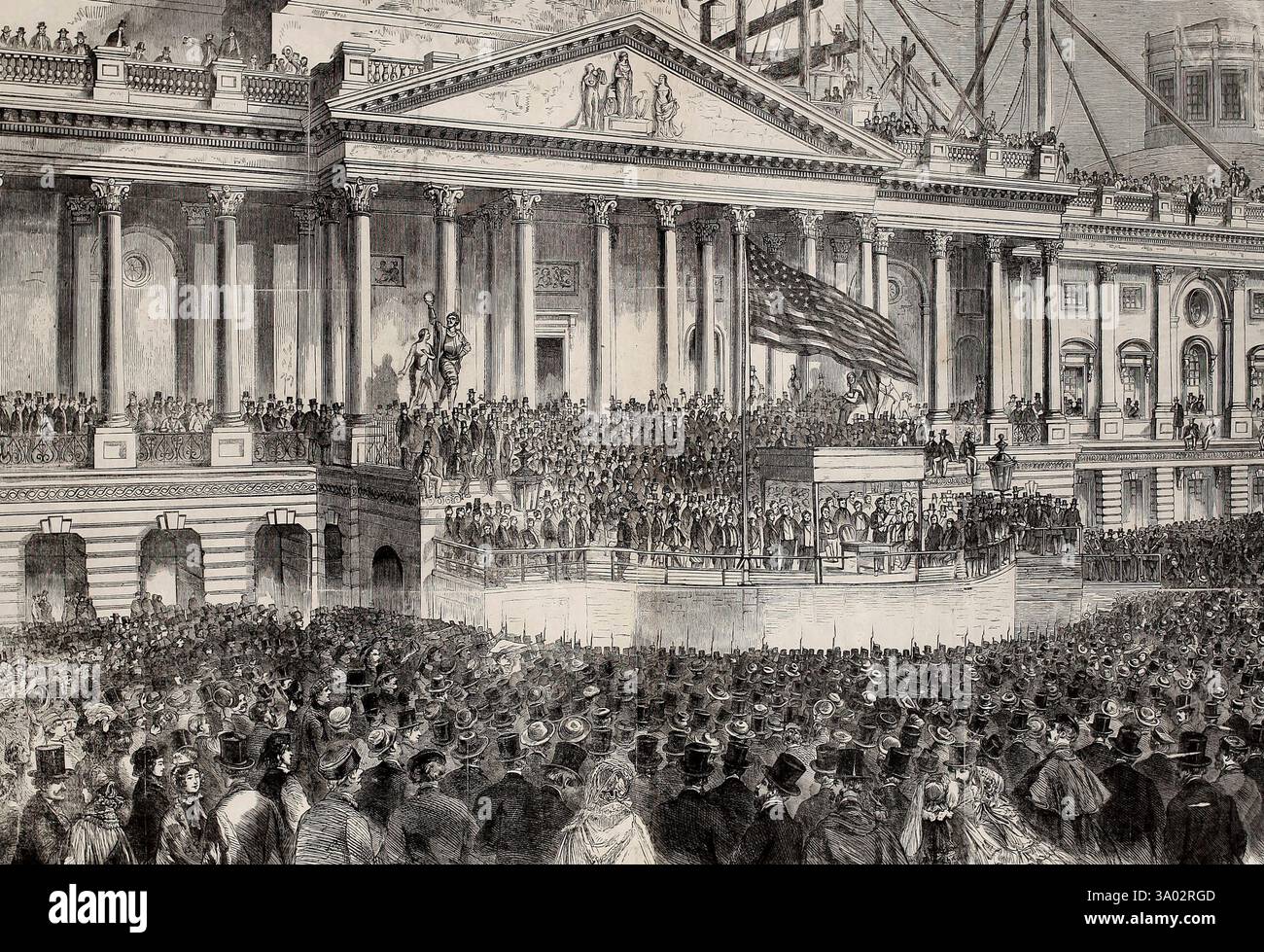 Inauguration of President Abraham Lincoln 1861 Stock Photo - Alamy