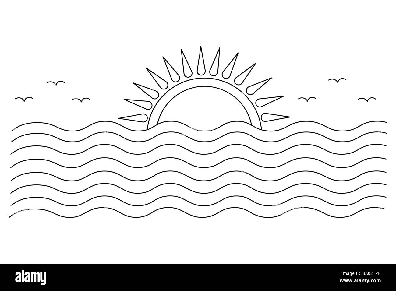sunsets are beautiful and single line art and isolated minimalist ...