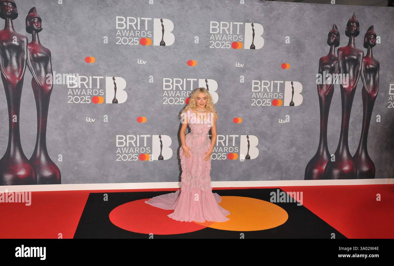 London, UK. 01st Mar, 2025. Sabrina Carpenter at the BRIT Awards 2025 ...