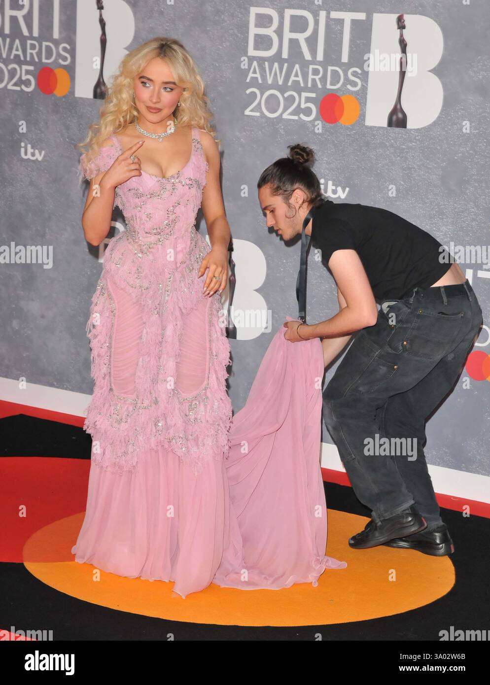 Sabrina Carpenter at the BRIT Awards 2025, The Ballroom ...