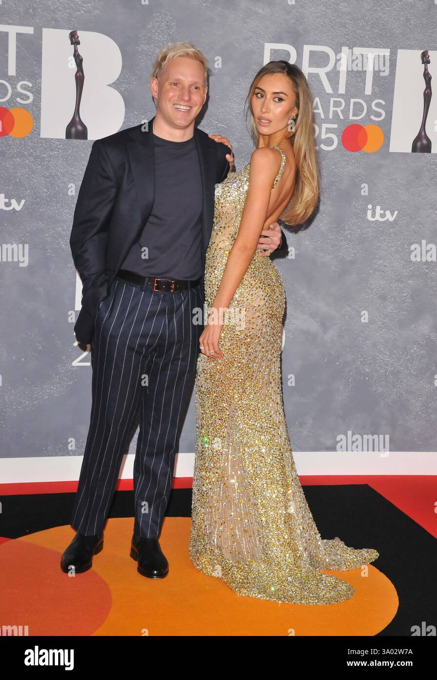 Jamie Laing and Sophie Habboo at the BRIT Awards 2025, The Ballroom ...