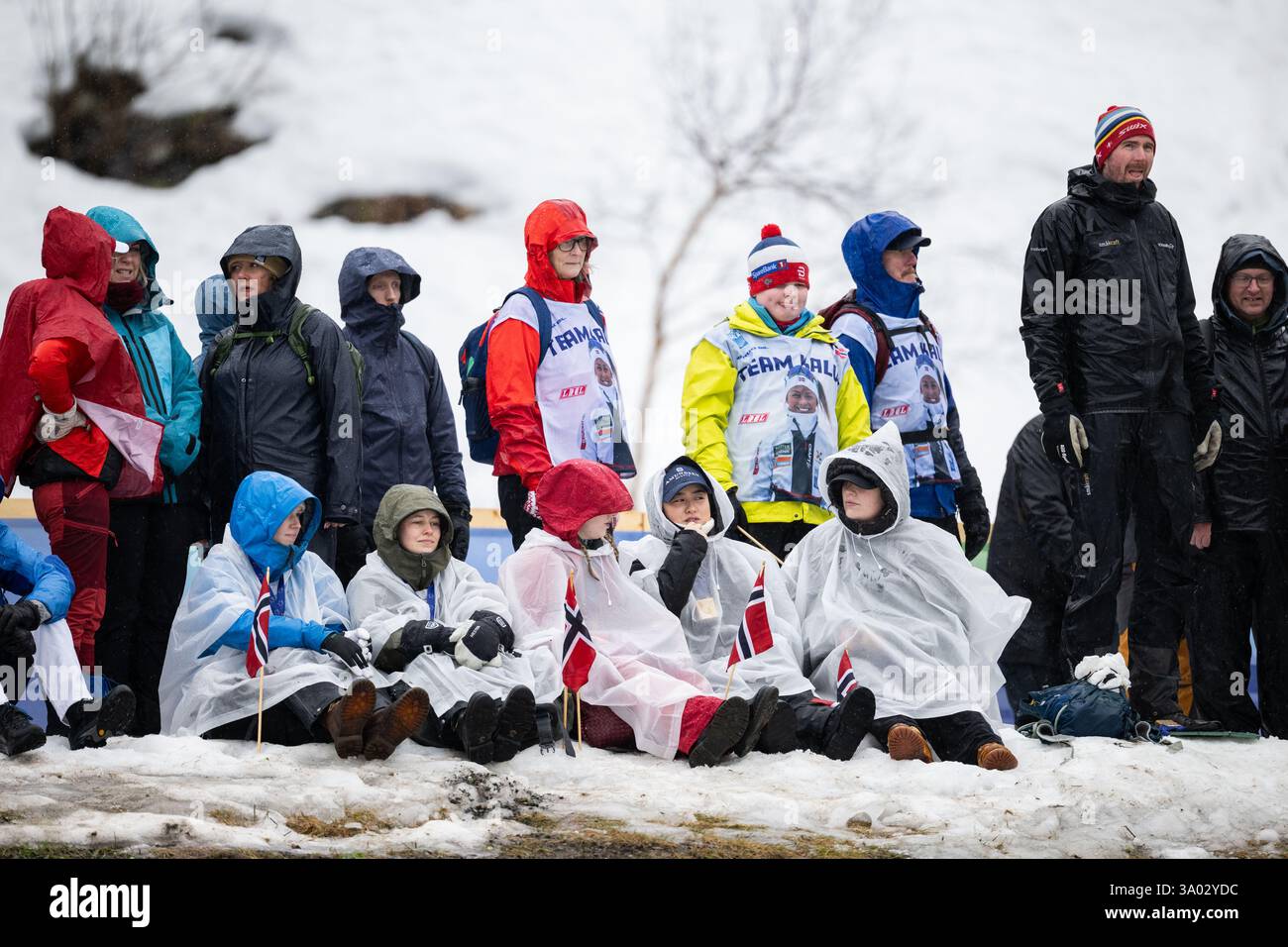 Trondheim, Norway. 02nd Mar, 2025. 250302 Spectators ahead of the women ...