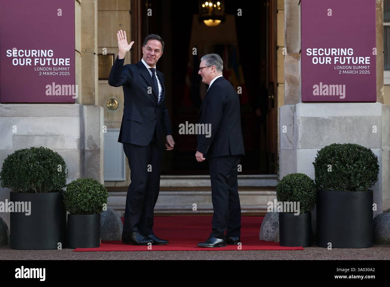 Prime Minister Sir Keir Starmer (right) welcomes Nato secretary-general ...