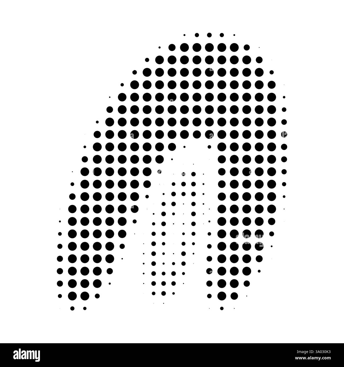 Vector abstract wavy halftone shape. Isolated pop art dotted texture Stock Vector Image & Art ...