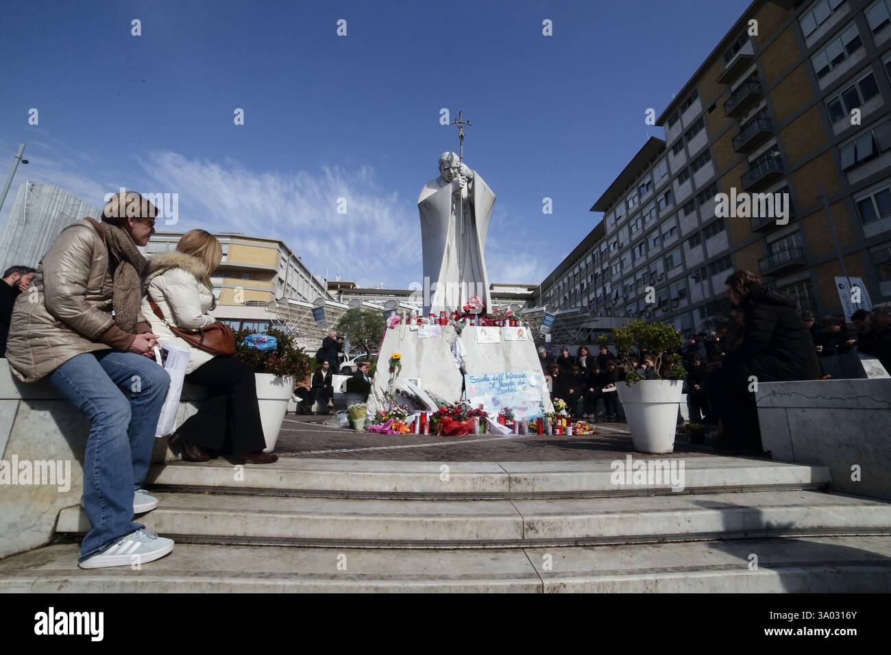 March 2, 2025 - Rome, Italy. Pilgrims and faithful gather of the ...