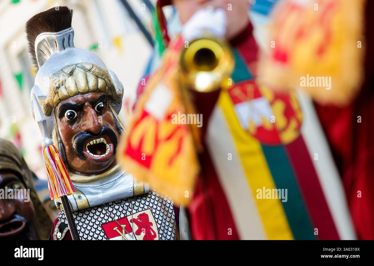 Riedlingen, Germany. 02nd Mar, 2025. The carnival figure "Gole" from ...