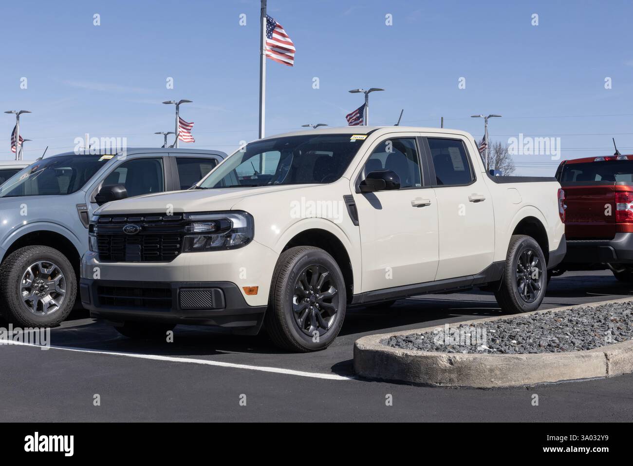 Greenwood - February 28, 2025: Ford Maverick Lariat FWD hybrid display ...