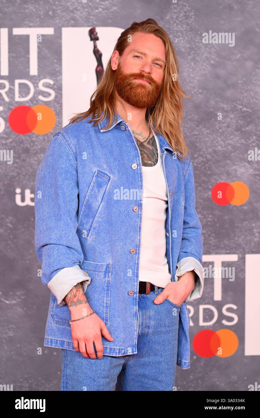 London, UK. 1 March 2025. Sam Ryder arriving for The BRIT Awards 2025 ...
