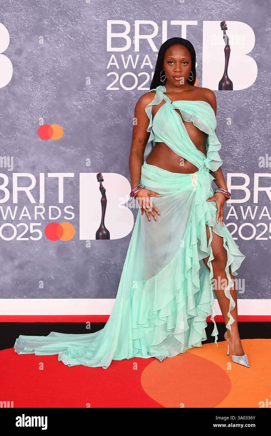 London, UK. 1 March 2025. Rachel Chinouriri arriving for The BRIT Awards 2025 at London's O2 ...