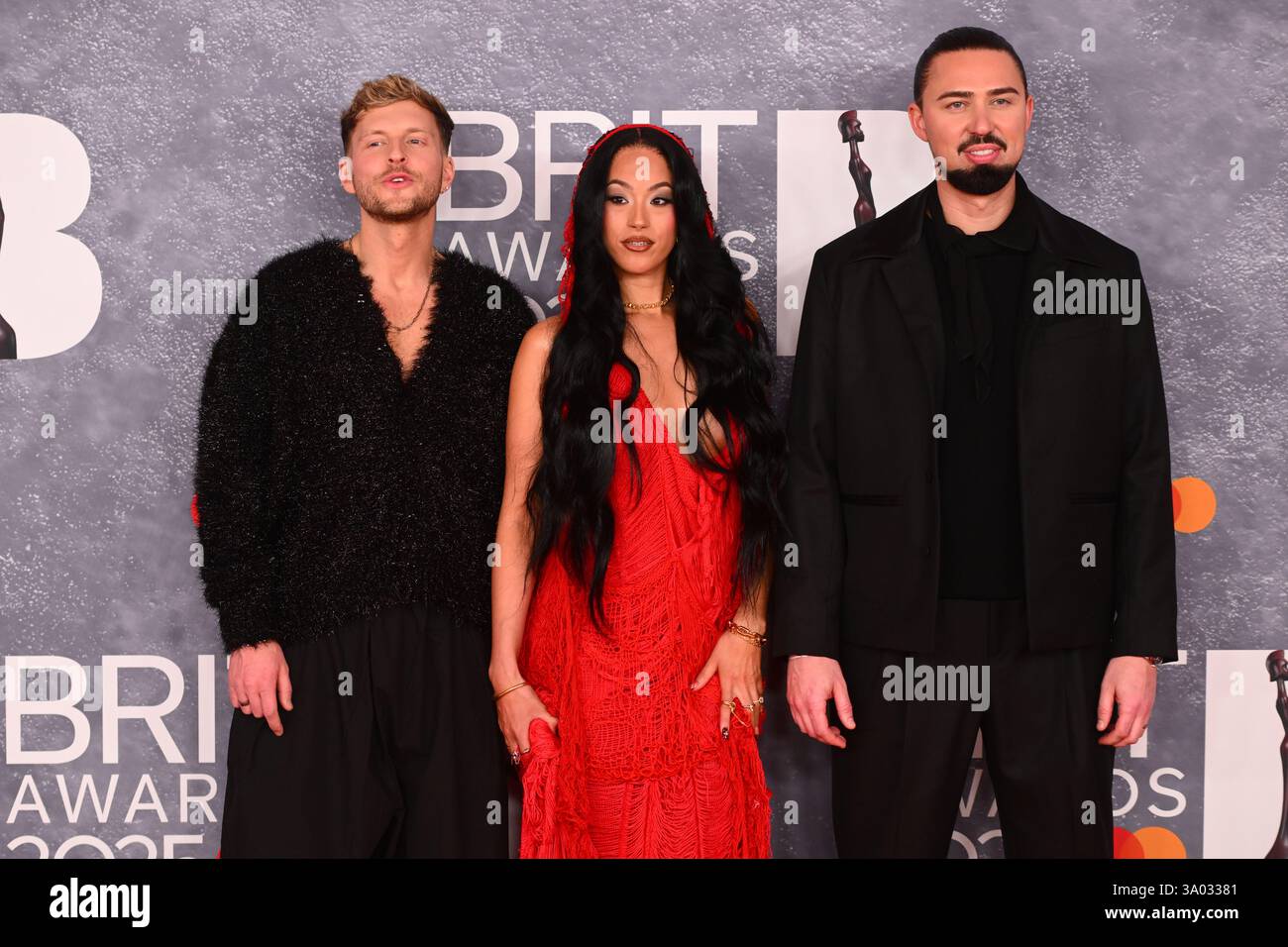 London, UK. 1 March 2025. Sonny Fodera, Jazzy and D.O.D arriving for ...