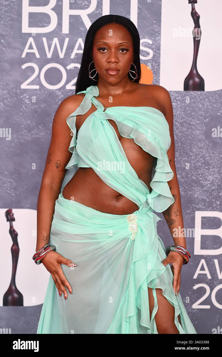 London, UK. 1 March 2025. Rachel Chinouriri arriving for The BRIT Awards 2025 at London's O2 ...