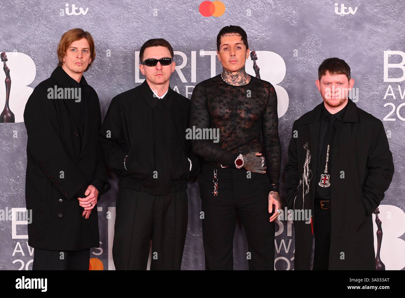 London, UK. 1 March 2025. Bring Me The Horizon arriving for The BRIT ...