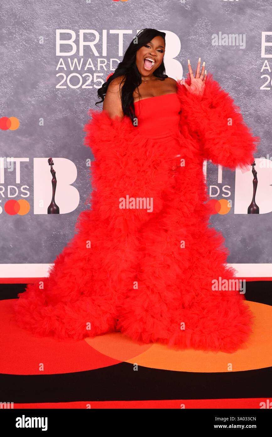 London, UK. 1 March 2025. Nella Rose arriving for The BRIT Awards 2025 ...
