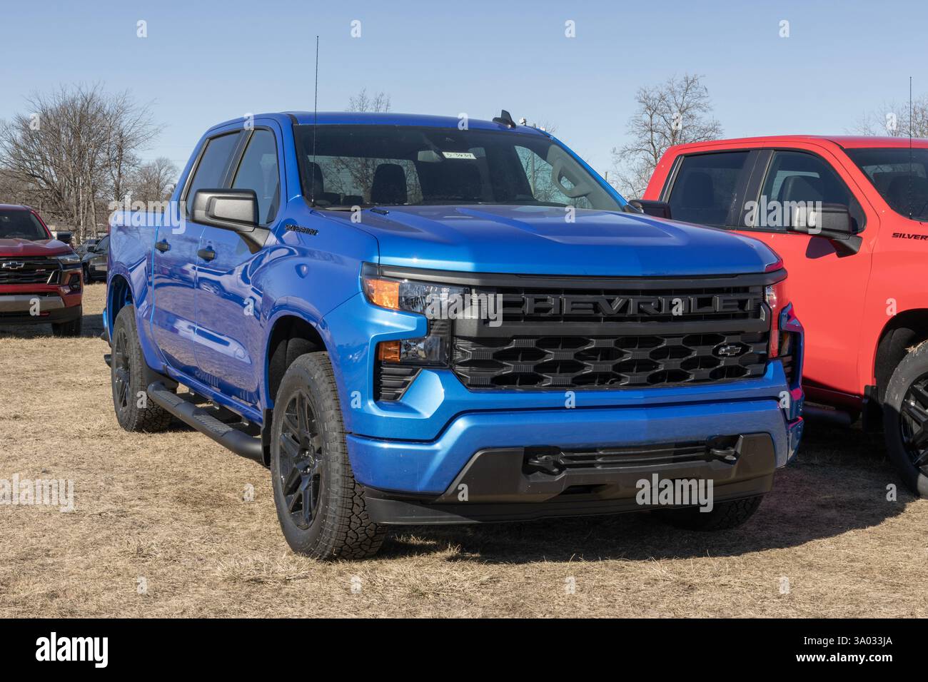 Lafayette - January 29, 2025: Chevrolet Silverado 1500 Crew Custom 4WD ...