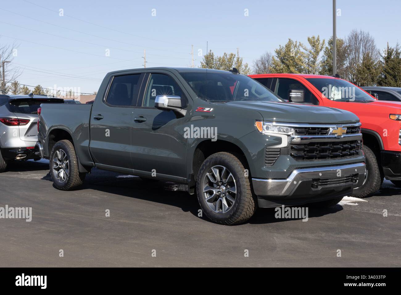 Avon - February 23, 2025: Chevrolet Silverado 1500 Crew LT 4WD pickup ...
