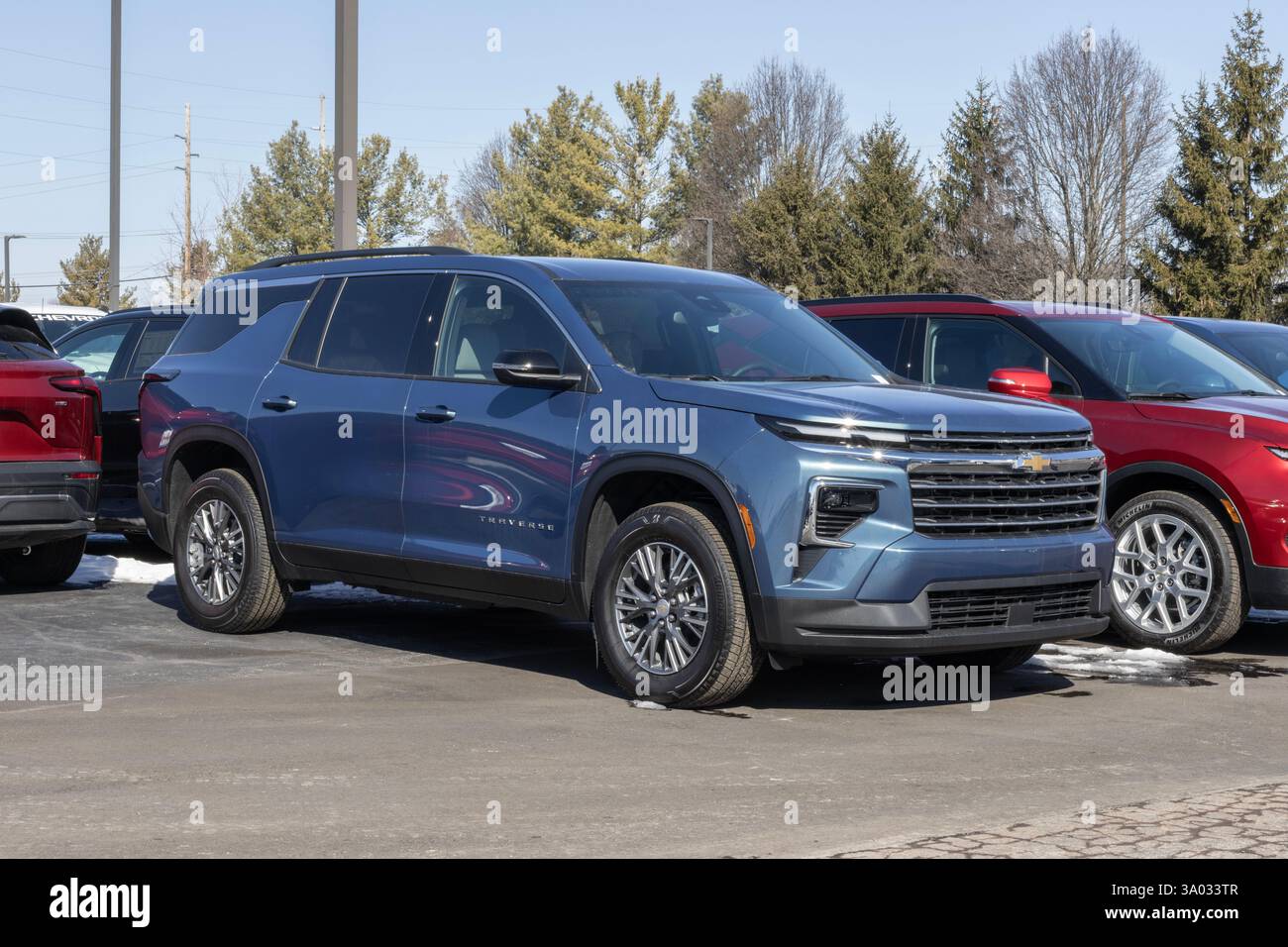 Avon - February 23, 2025: Chevrolet Traverse LT SUV display. Chevy ...