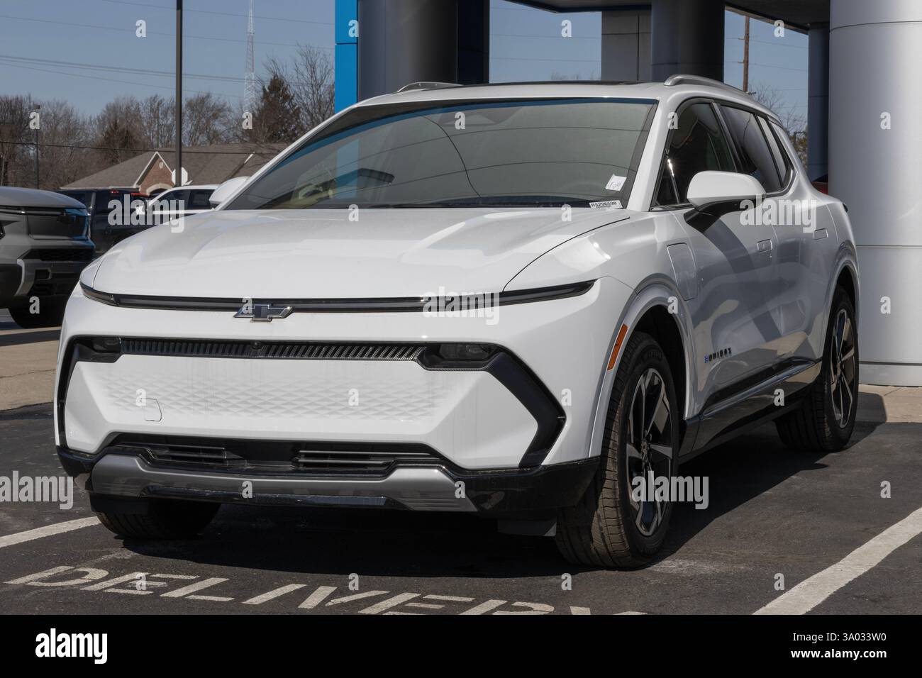 Avon - February 23, 2025: Chevrolet Equinox 2LT EV Electric SUV display. Chevy offers the ...