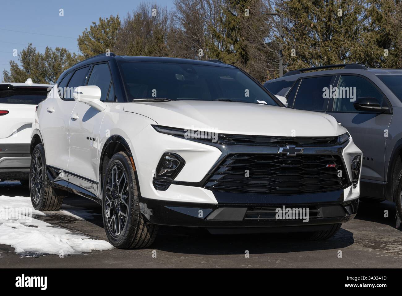 Avon - February 23, 2025: Chevrolet Blazer RS EV Electric SUV display ...