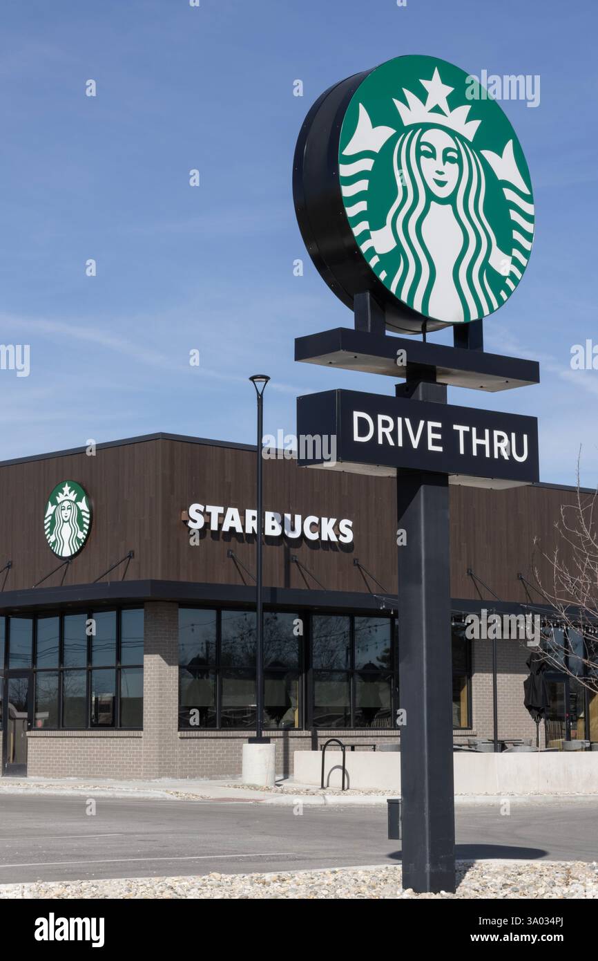 Indianapolis - February 28, 2025: Starbucks coffeehouse chain ...