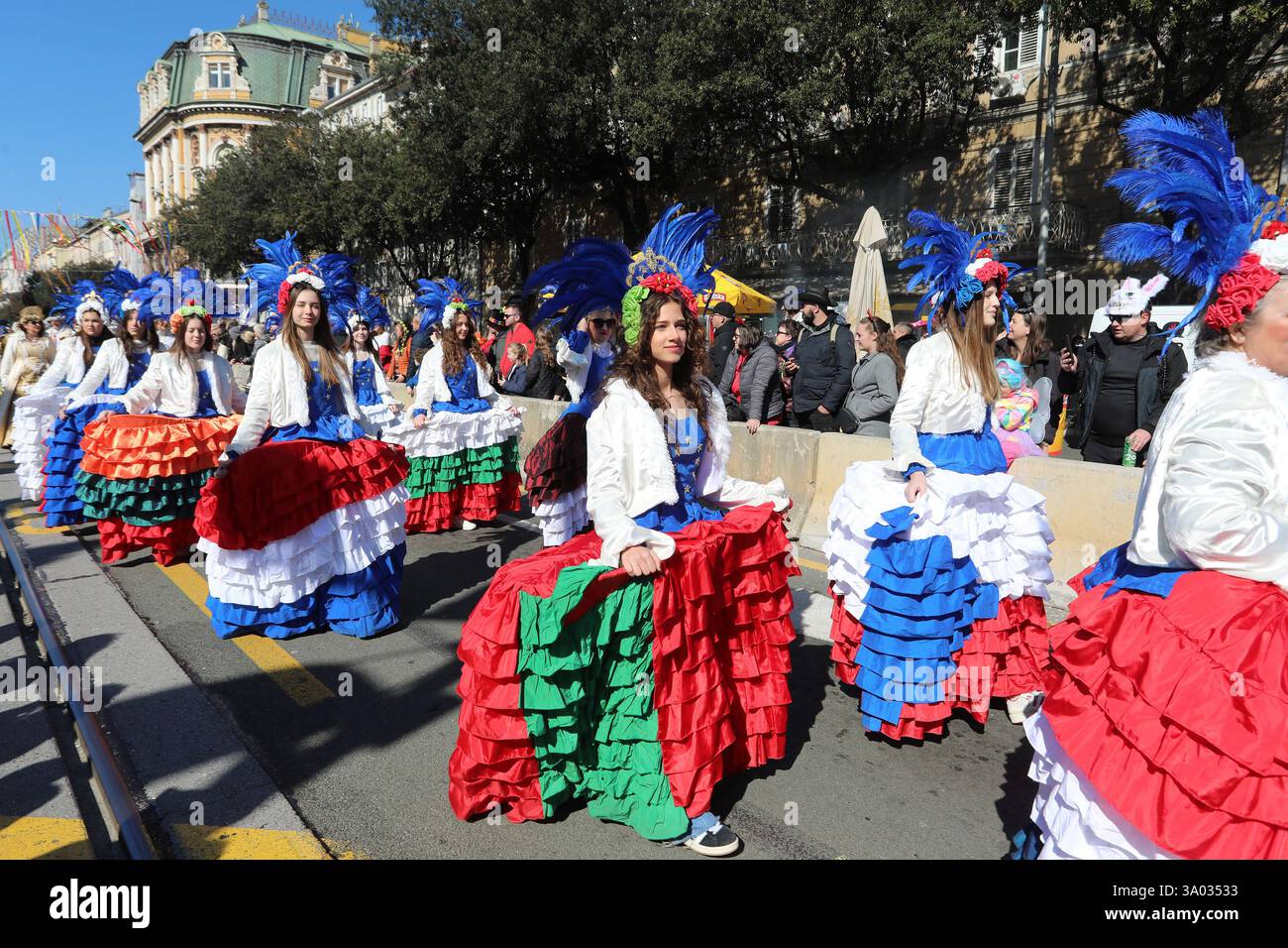 Rijeka, Croatia. 02nd Mar, 2025. Masks at the international parade of ...