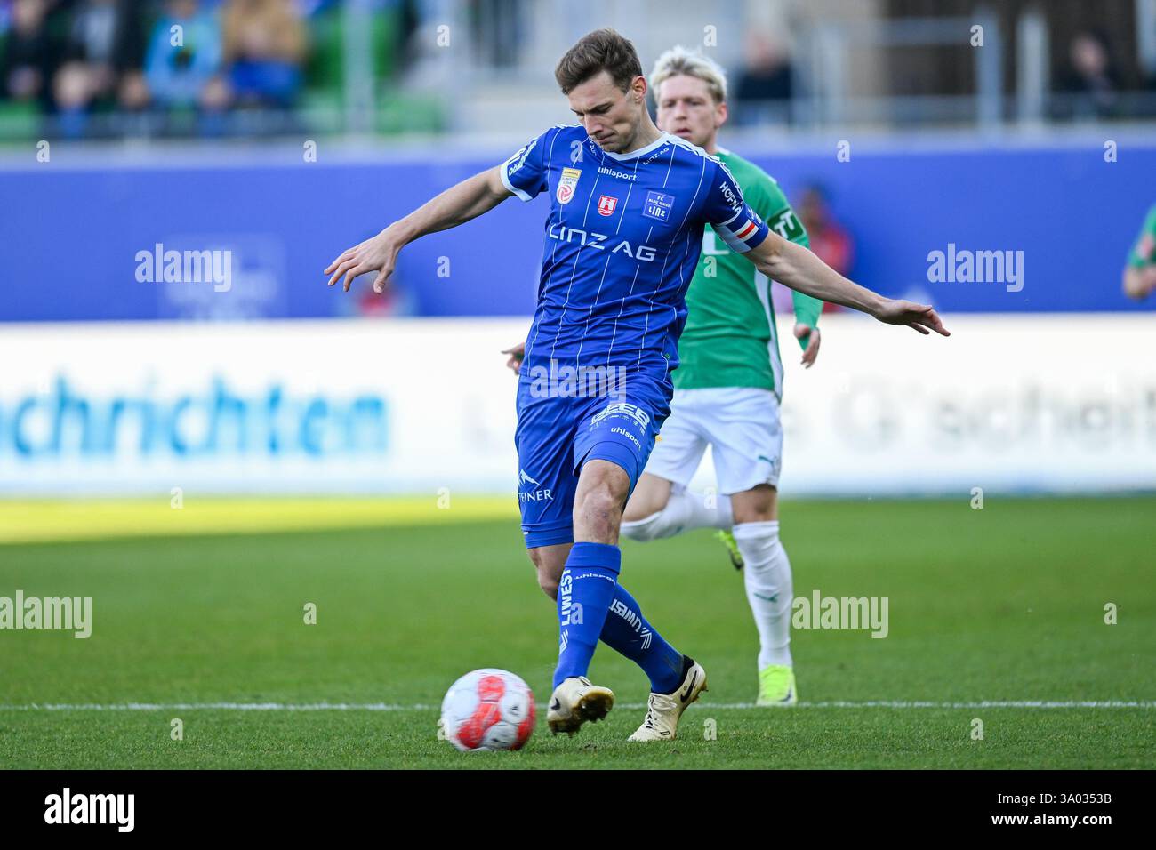Linz, Austria. 02nd Mar, 2025. LINZ, AUSTRIA -MARCH 2: Manuel Maranda ...