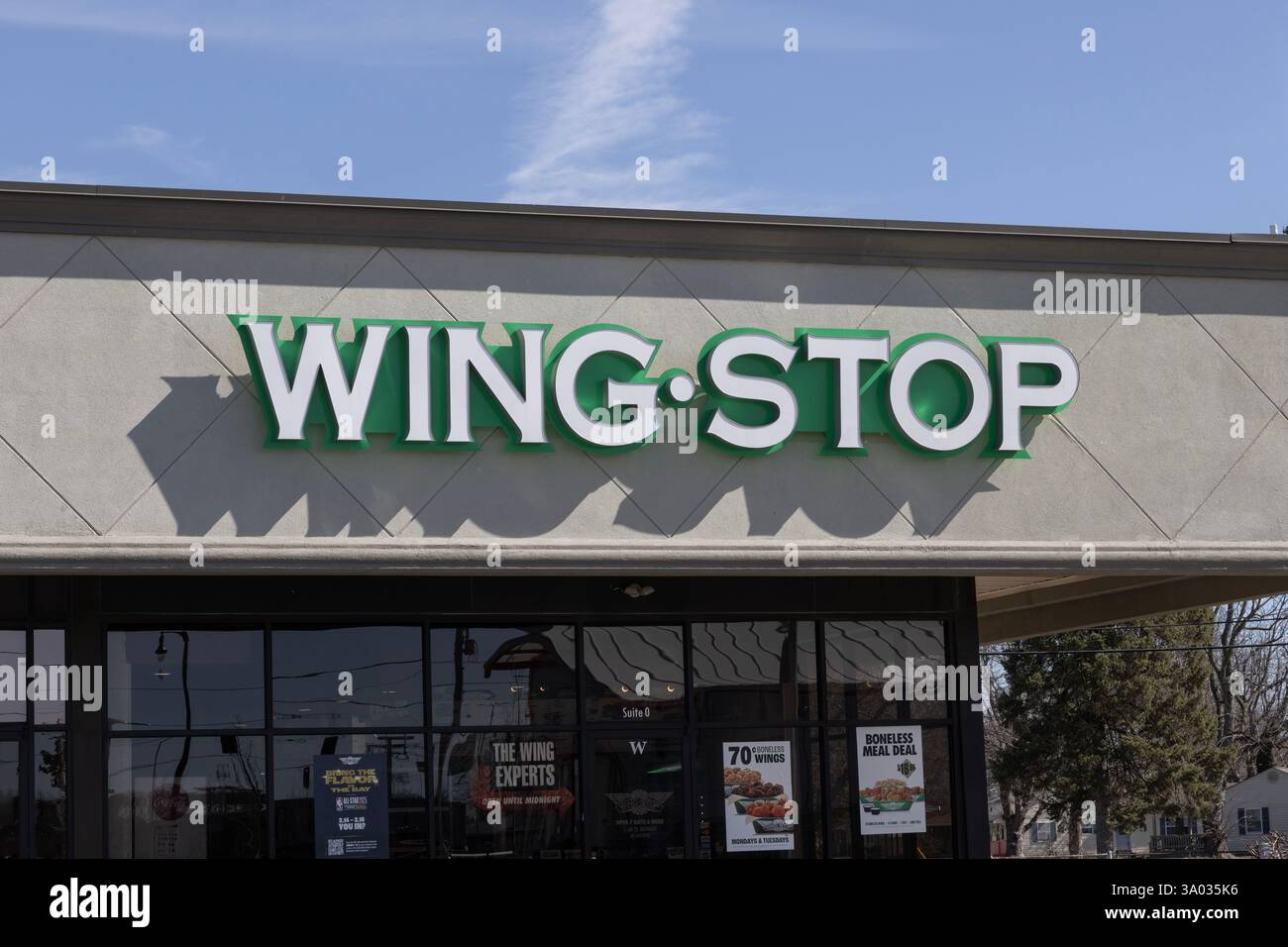 Greenwood - February 28, 2025: Wingstop buffalo-style chicken wing ...