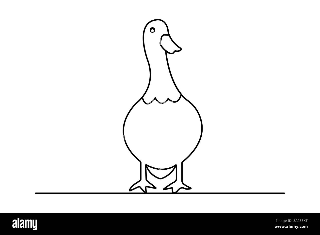 Duck one line continuous Cut Out Stock Images & Pictures - Alamy