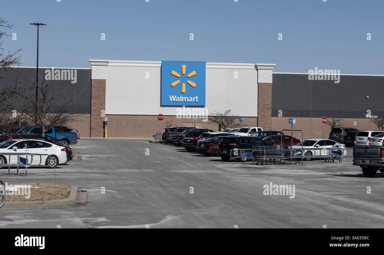 Avon - February 23, 2025: Walmart discount retailer. Walmart offers ...