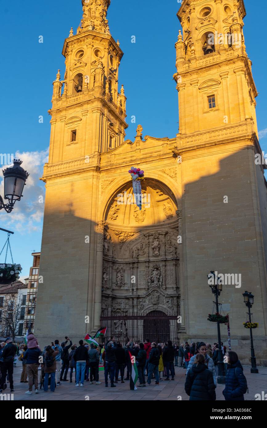 Logroño, La Rioja, Spain. February 22, 2025. The demonstration held ...