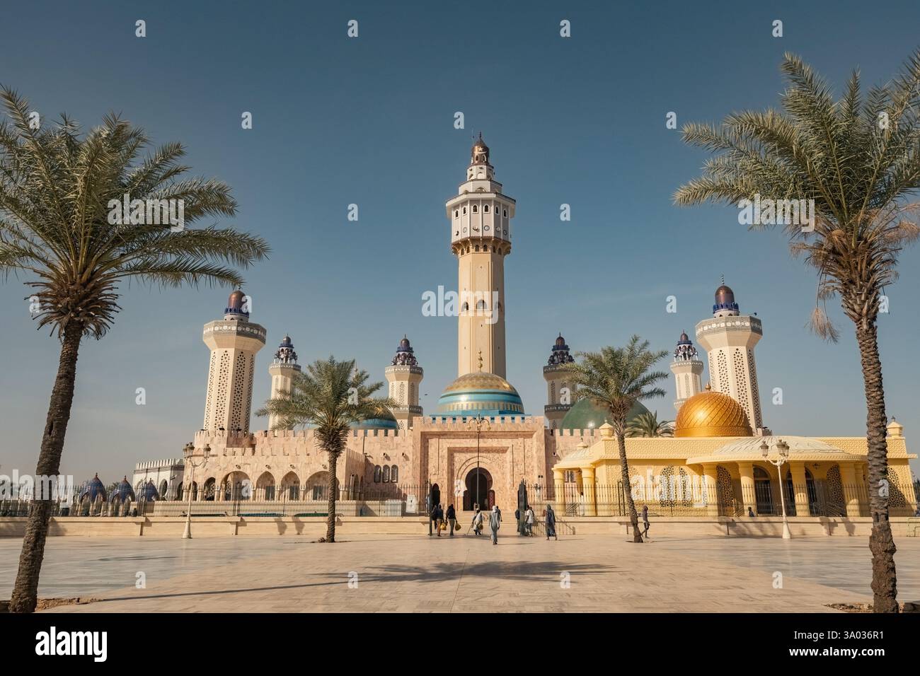 Outside view architecture details of Touba Mosque in Touba Senegal ...