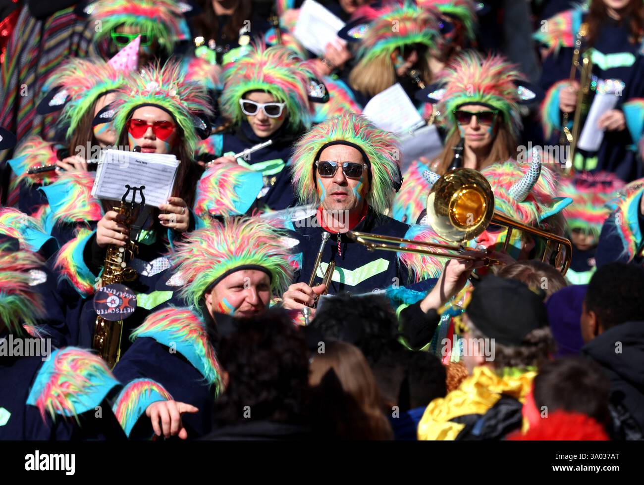 Wurzburg, Germany. 02 March 2025, Bavaria, Würzburg: Participants in ...